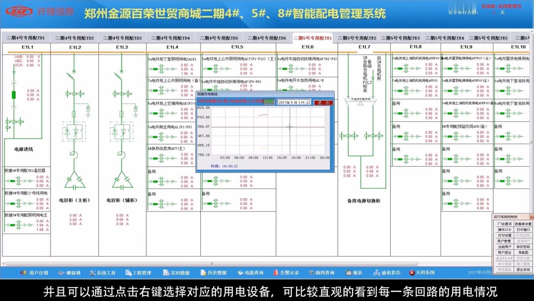 许继信息智能配电管理系统界面展示