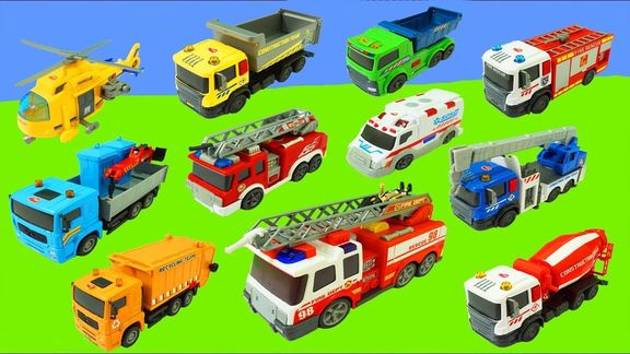 卡通汽车玩具模型水泥车消防车
