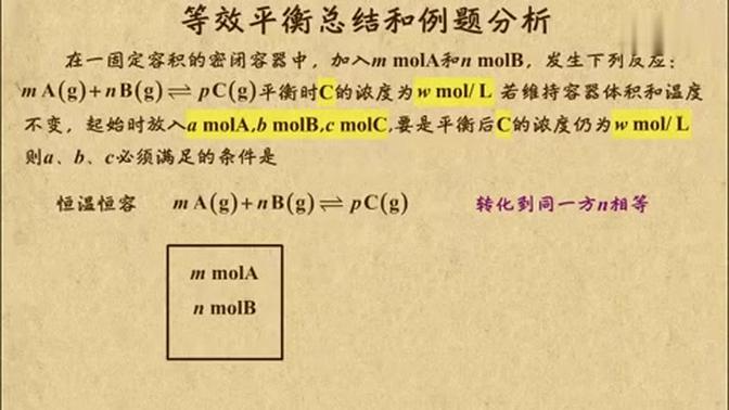 乐乐课堂高中化学选修4,等效平衡总结和例题分析(一)56