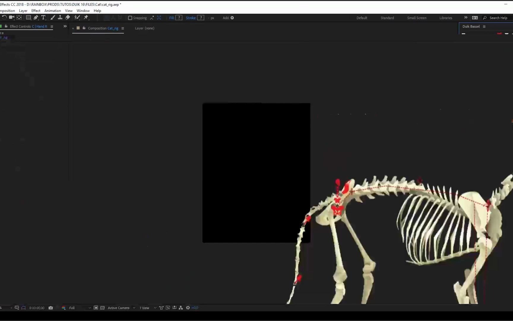 Duik Bassle人物角色骨骼绑定官方教程(09.Cat--Walk cycle)