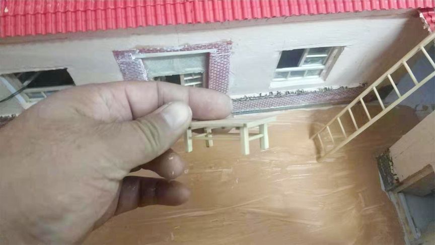 老房子模型小饭桌制作