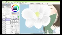 插画教程 sai 手绘 唯美 花 清新 颗粒感 基础插画 花儿与少年 临摹教程
