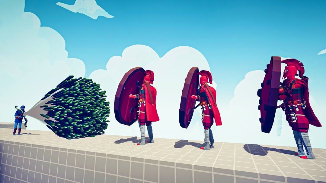 全面战争模拟器:3倍巨盾战士VS众神,电影式战斗,很有趣!