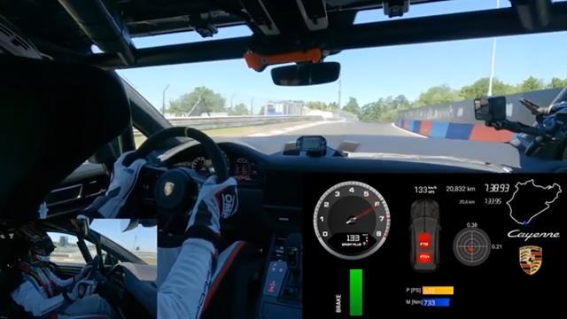 车载录像:直逼991 CS北环成绩的卡宴到底怎么跑的?