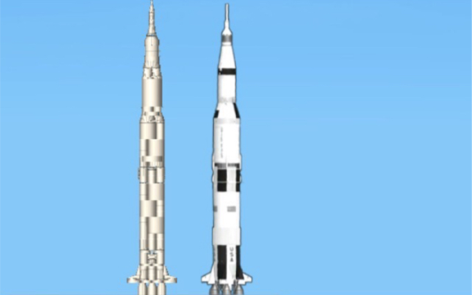 【航天模拟器】原版高仿土星5号带阿波罗11号和老鹰登月