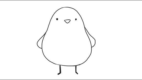 简单可爱的小鸡幼儿亲子简笔画 宝宝轻松学画画
