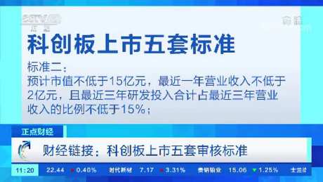 科创板上市五套审核标准