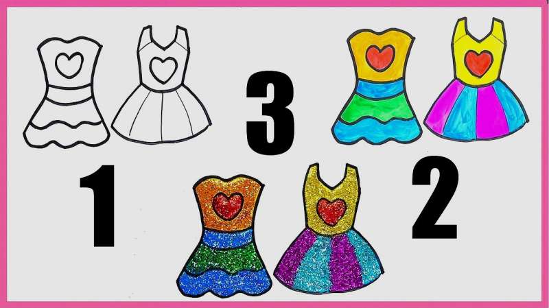 儿童早教绘画视频,教孩子们绘制小女孩服装