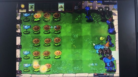 植物大战僵尸β版ex模式1-7(无sun丢2车)