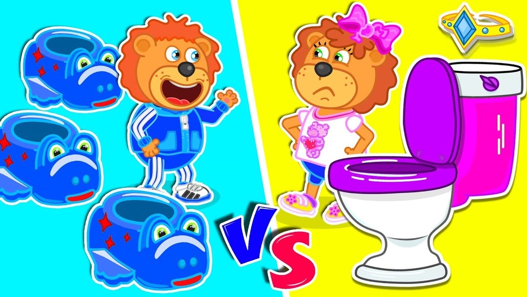 小狮子动画:小狮子家庭关于厕所的故事,寻找正确的厕所哦!