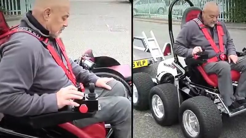 这款轮椅厉害了,还自带越野功能