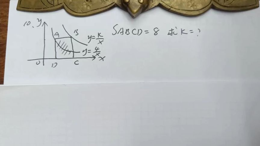 数学反比例函数图像的面积题型,灵活运用。