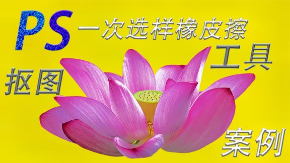 详细讲解用PS-一次取样橡皮擦抠图工具视频教程