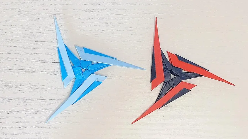 三角飞镖折纸教程,很酷的三角飞镖!