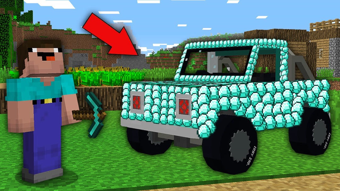 【众望】我的世界:新手是如何制造出这款钻石水晶车的?