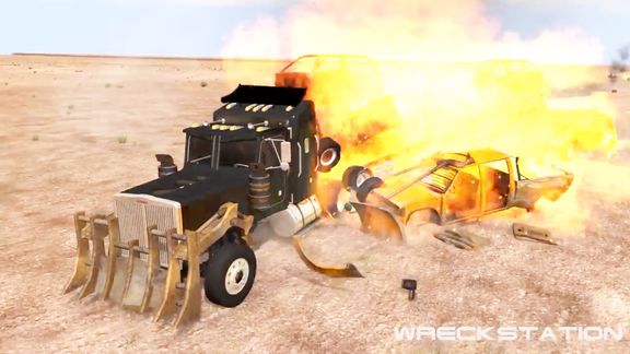 BeamNG:不断有疯狂的汽车高速撞向油罐车,激烈刺激的死亡碰撞