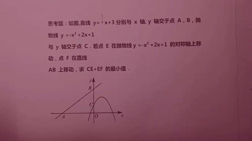 通过模型思考这个二次函数的题目