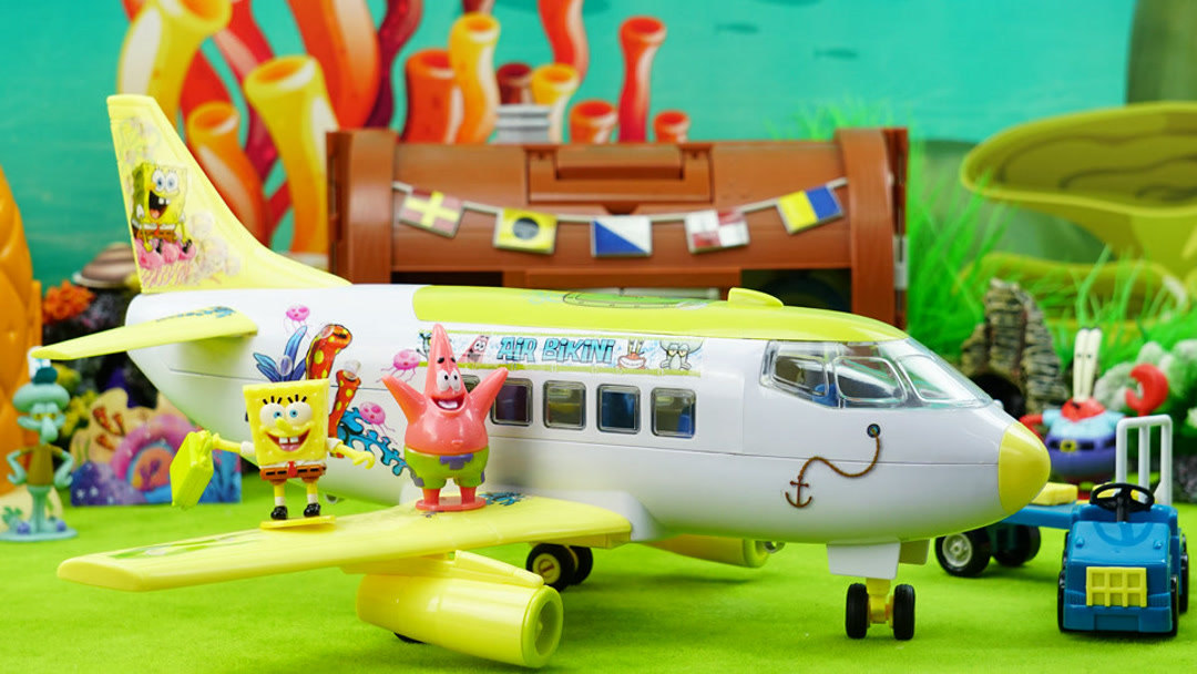 海绵宝宝之飞机组模型玩具套装分享