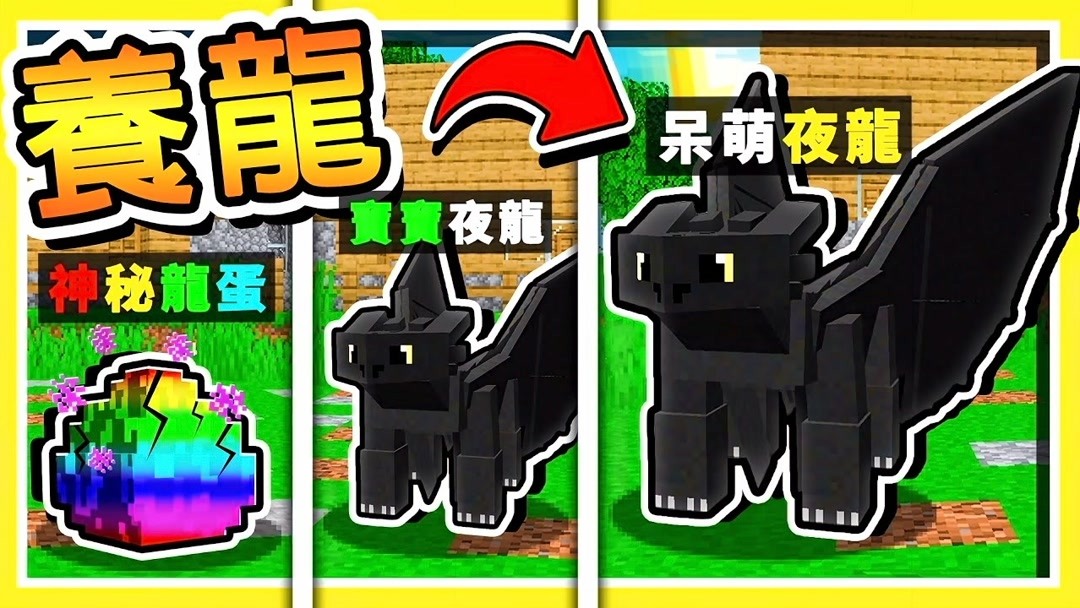 我的世界 我在麦块养了一只宝宝夜龙 8种超级萌的小宠物任君挑选