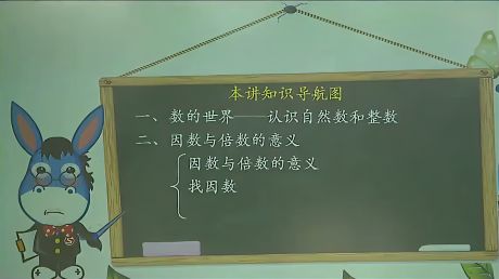 五年级数学,倍数与因数,自然数和整数