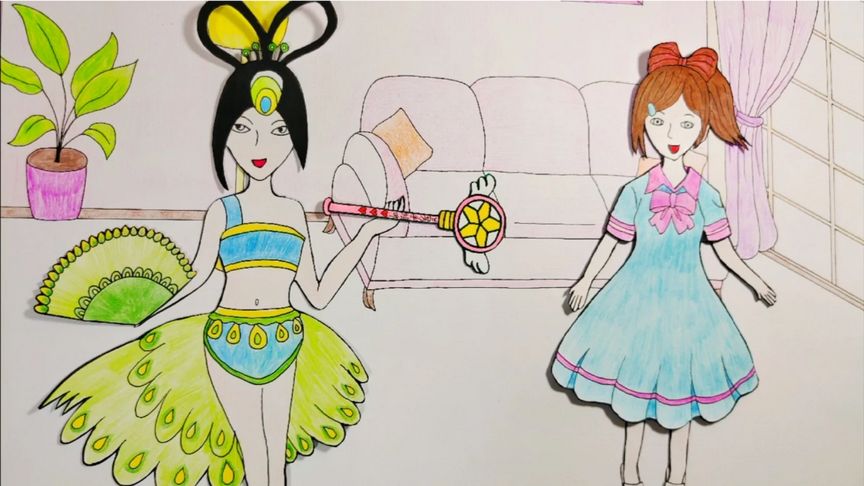 叶罗丽精灵梦,孔雀给陈思思做换装秀,你喜欢哪套?手绘定格动画