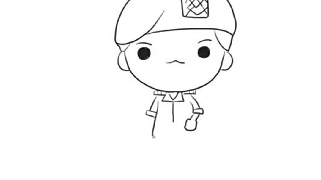 可爱的小男孩幼儿亲子儿童简笔画幼儿园学画画