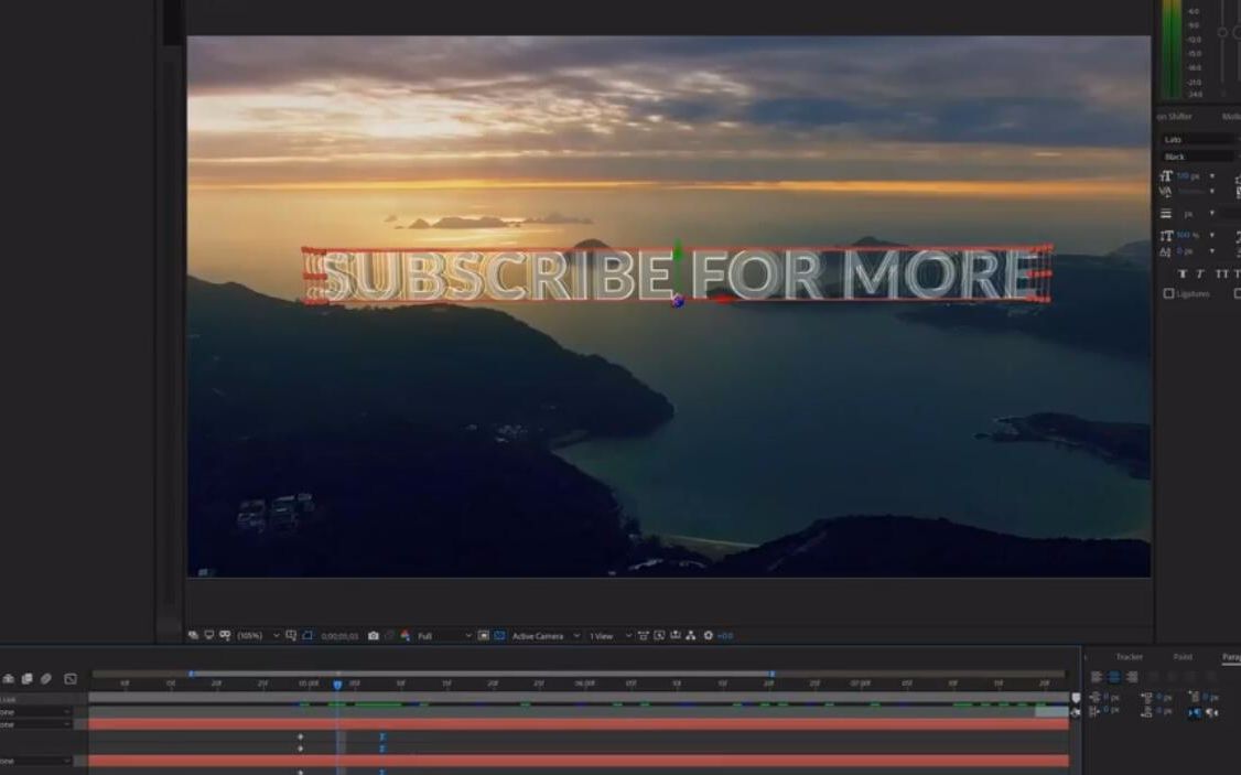 【AE教程】纪录片常用到的经典式透明映入标题教学