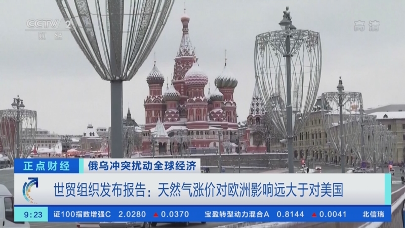 ...俄乌冲突扰动全球经济 世贸组织发布报告:天然气涨价对欧洲影响远...