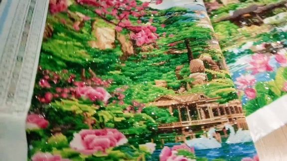 客厅大画,简单的幸福#钻石画手工 #钻石画