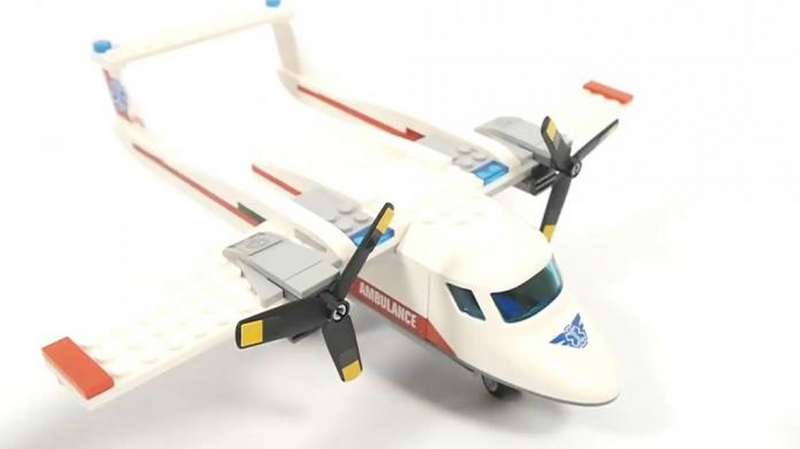 医疗救援飞机卡通益智积木