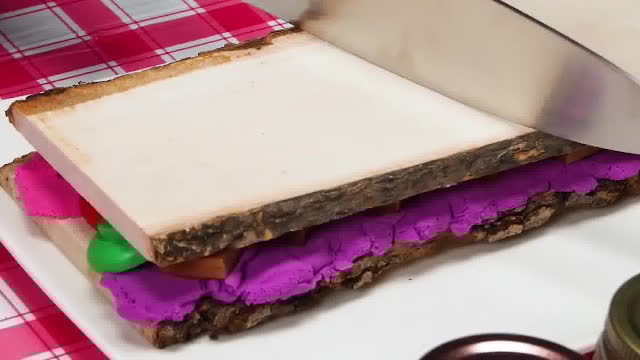 创意定格动画,做一个平常人吃不起的三明治,过程就像变魔术