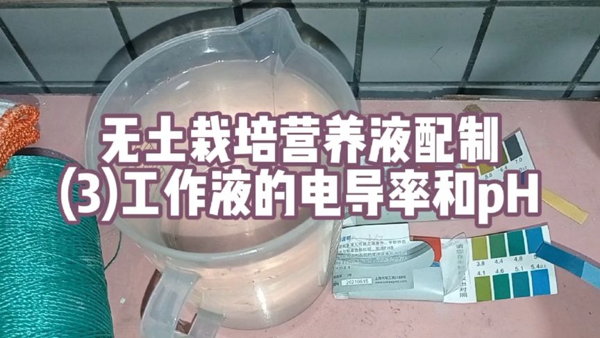 无土栽培营养液配制(3)工作液的电导率和pH