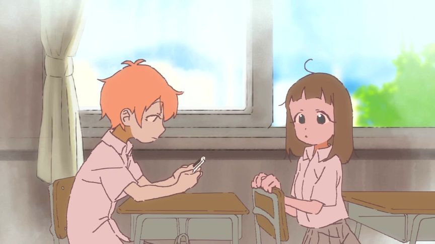 动画短片,女孩和朋友两人玩积木,一局结束直接天黑了!