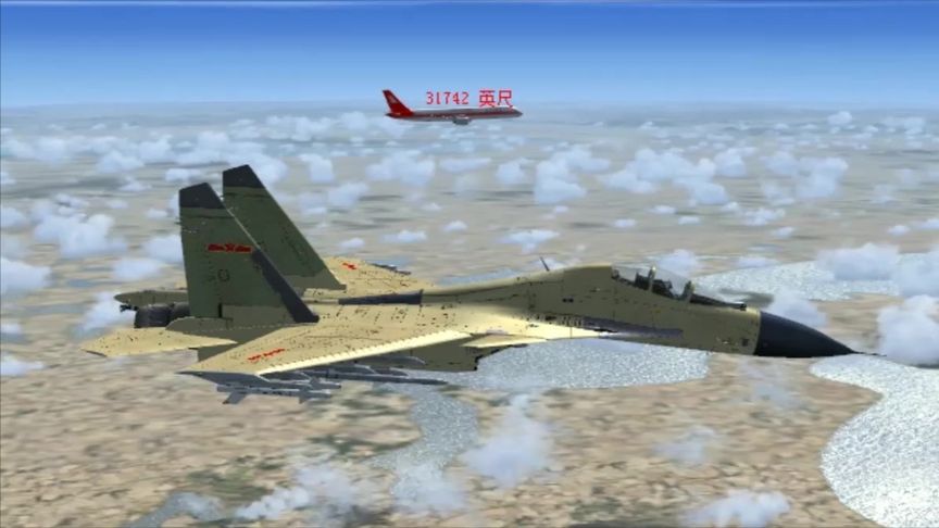 战斗机钓鱼岛护航 微软模拟飞行10FSX 保卫祖国蓝天!