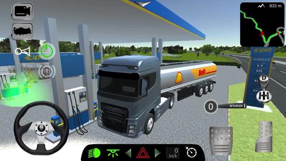 驾驶模拟:重型V8福特卡车油箱拖车运输