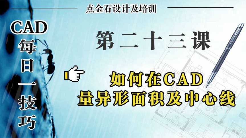 第二十三课 @如何在CAD量异形面积及中心线 @实战