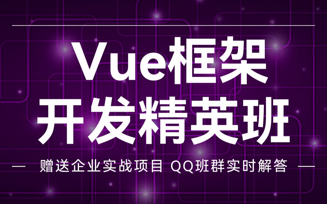 Vue框架开发精英班-web前端基础教程 vue.js入门教程 vue项目
