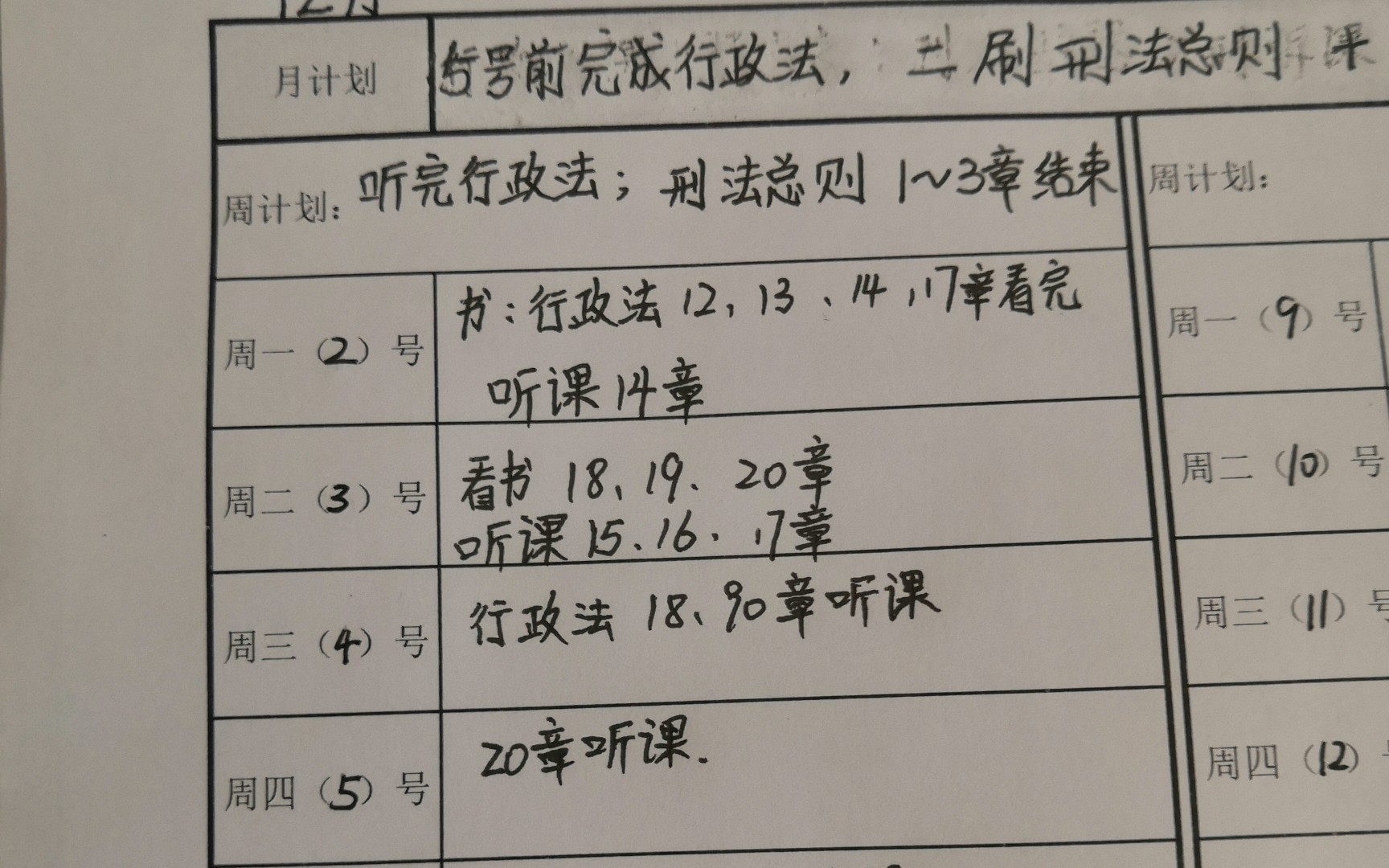 在职法考—191202 // 看了康康老师的方法论,重新调整计划,暂时不看...