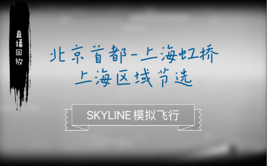 【Xplane11 模拟飞行】 {SKYLINE 连飞平台 } 北京首都-上海虹桥 上海...