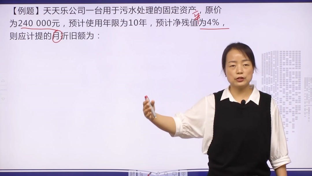 初级备考之主要经济业务账务处理练习——之固定资产折旧方法