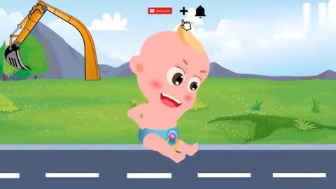 组装挖土车运输车修路车亲子早教启蒙英语动画!