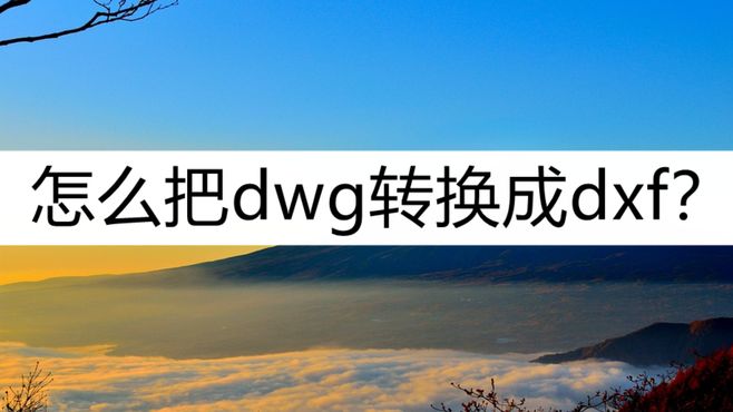 如何把dwg转换成dxf?点进来看看!