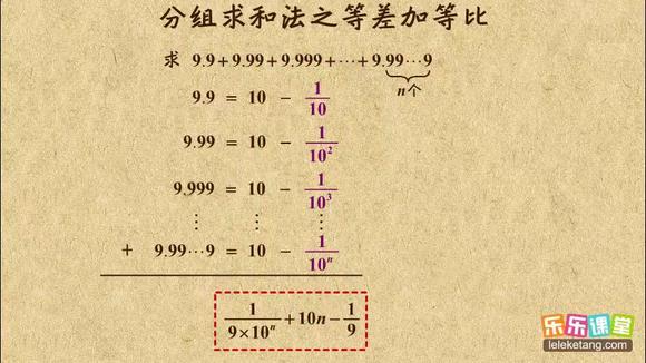 高中数学 第345课 等比数列的前n项和 7分组求和法之等.