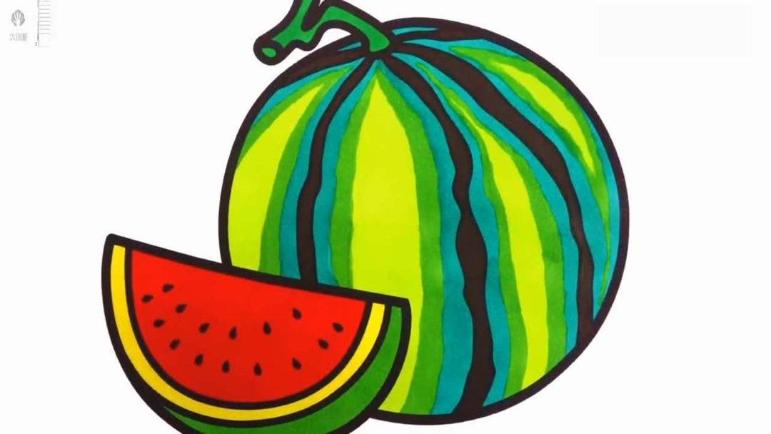 简笔画之西瓜的画法