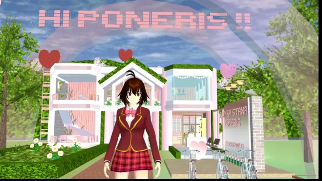 樱花校园模拟器你做我玩,樱校高级少女心别墅!爱心爆棚~