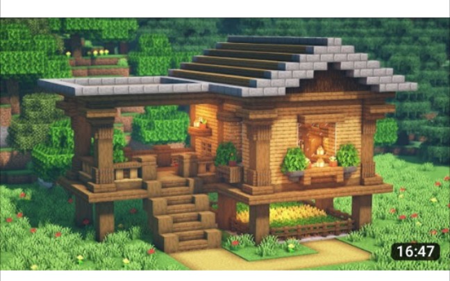 【我的世界建筑教程】带你做个生存小屋