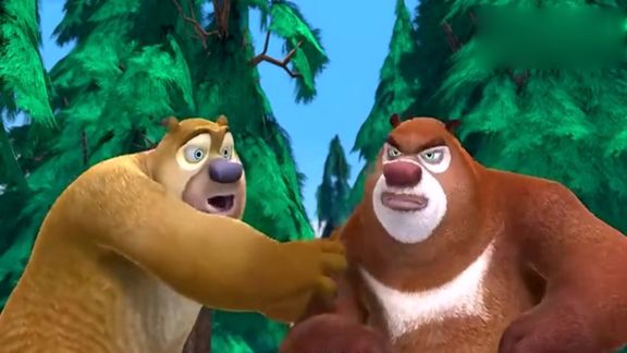 熊出没动画:熊大带领动物们要阻止狡猾的光头强砍树