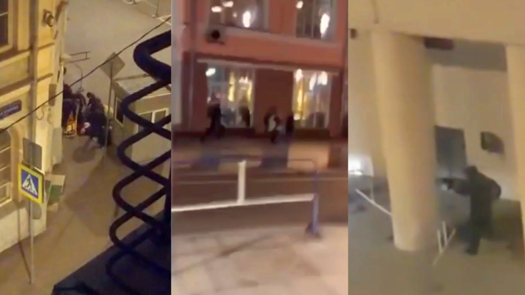 俄安全局总部附近发生枪击案 实拍:市民慌忙逃跑避险 枪手被击毙