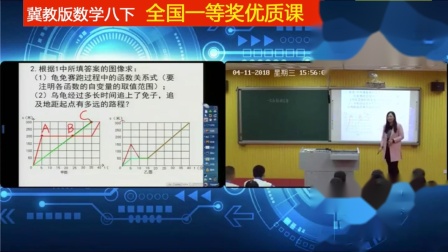 冀教版数学八下《利用一次函数的图像解决实际问题》陈老师全国一等...