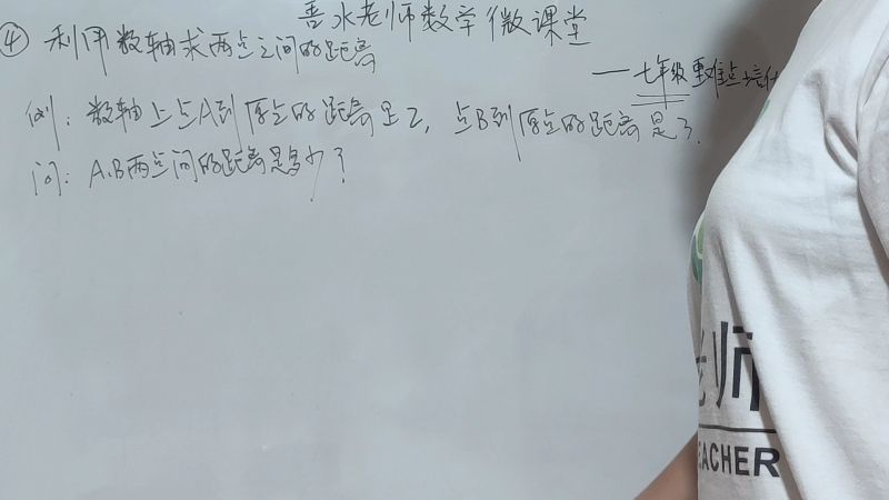 善水老师数学微课堂:初中七年级数学第4讲用数轴求两点之间距离
